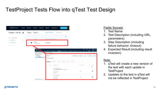 qTest TestProject Integration Webinar | PPTX