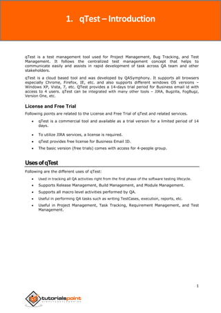 Qtest tutorial | PDF