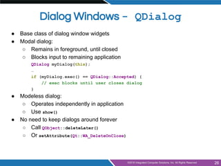 Qt for beginners part 2 widgets | PPT