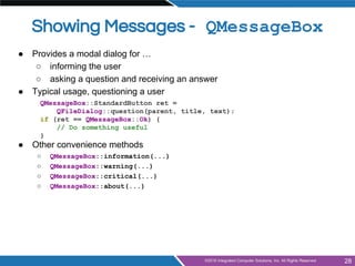 Qt for beginners part 2 widgets | PPT