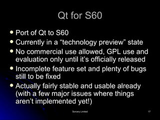Qt for S60 | PPT