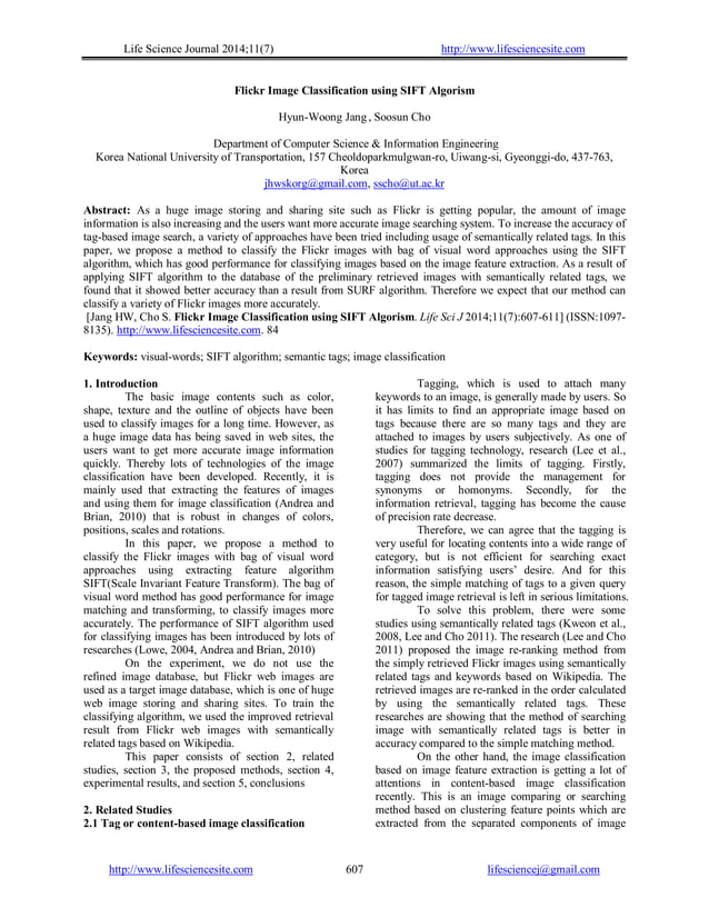 Flickr Image Classification using SIFT Algorism | PDF