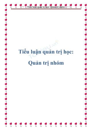 Tiểu luận quản trị học. | PDF