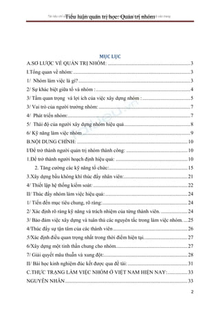 Tiểu luận quản trị học. | PDF