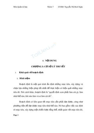 Tiểu luận quản trị học. | PDF