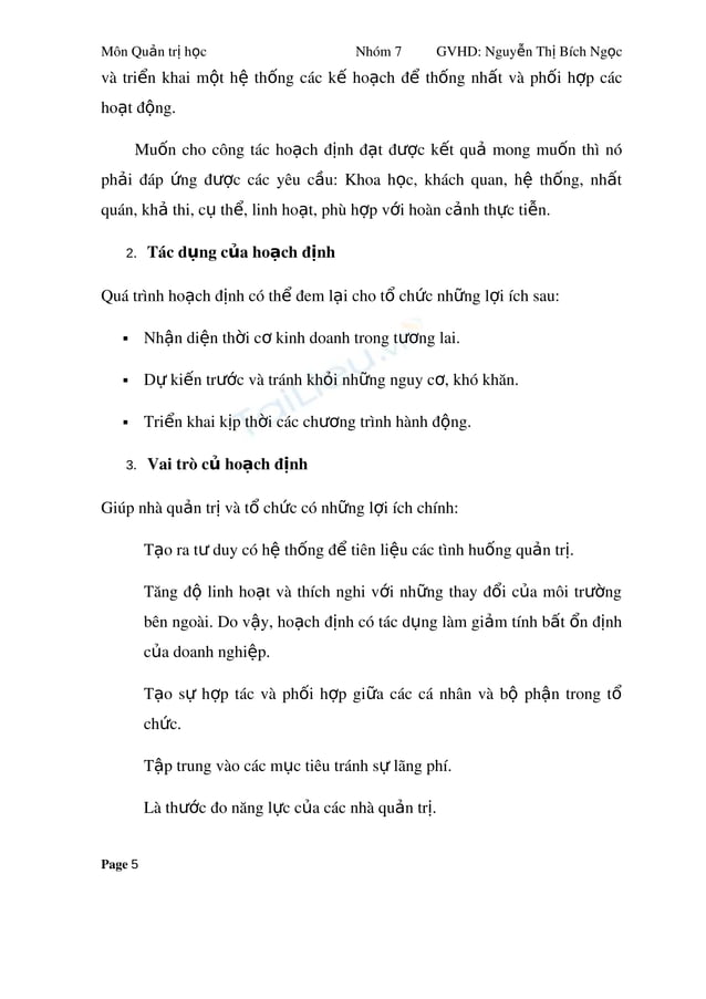 Tiểu luận quản trị học. | PDF