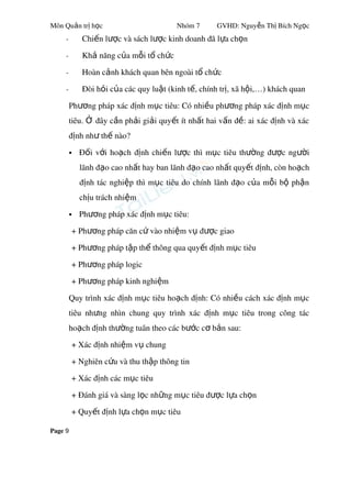 Tiểu luận quản trị học. | PDF