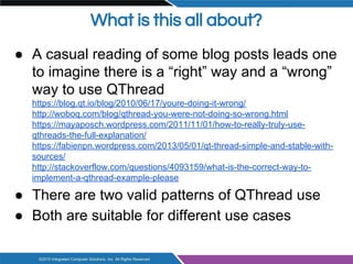 QThreads: Are You Using Them Wrong? | PDF