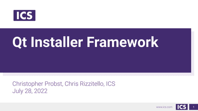 Qt Installer Framework | PPT
