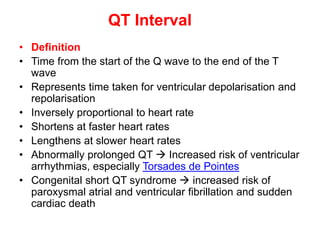 QT INTERVAL IN ECG,CAUSES OF SHORT AND LONG QT INTERVAL | PPT