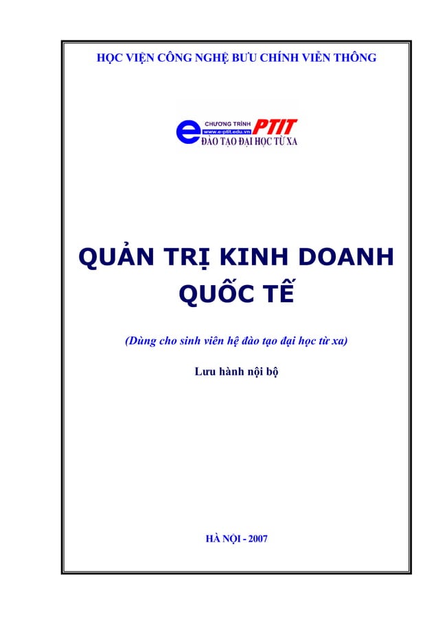 Giáo trình quản trị kinh doanh quốc tế | PDF