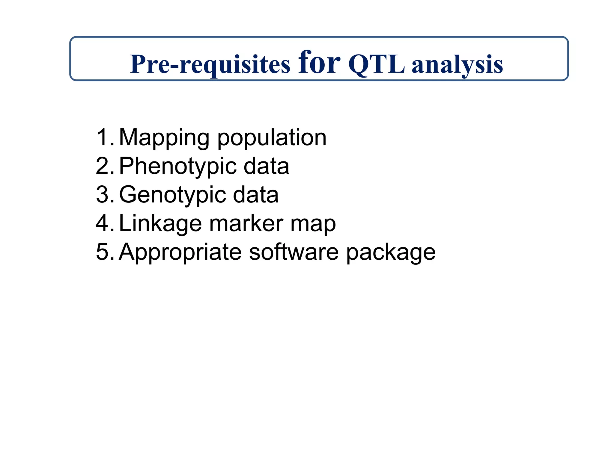 Qtl Analysis And Its Mapping Pptx Genetics Science