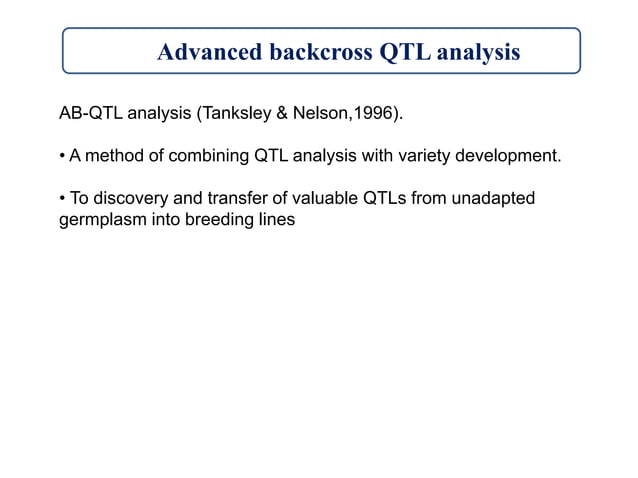 Qtl Analysis And Its Mapping Pptx Genetics Science