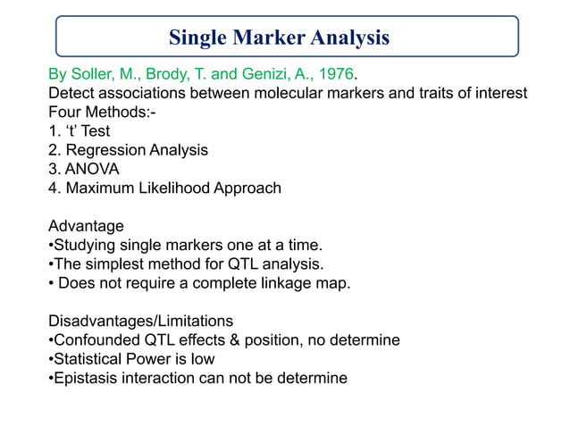 Qtl Analysis And Its Mapping Pptx Genetics Science