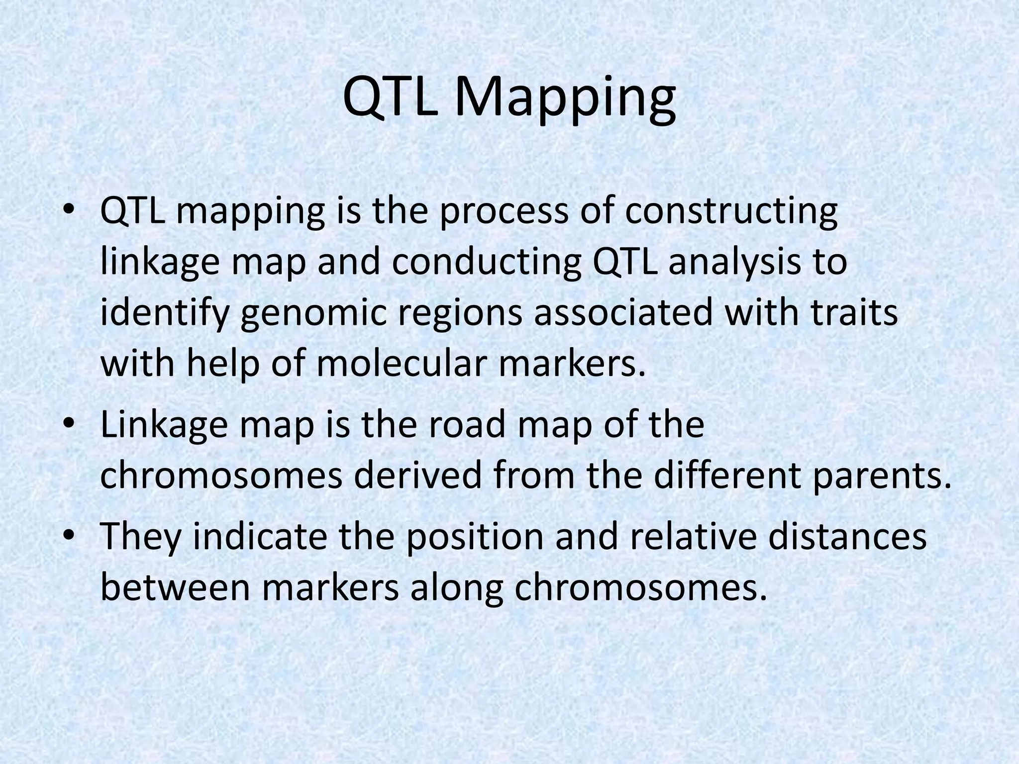 Qtl and its mapping | PPTX