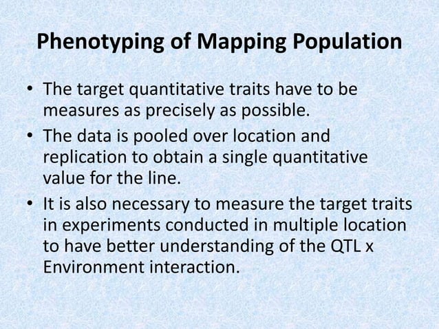 Qtl and its mapping | PPTX | Genetics | Science