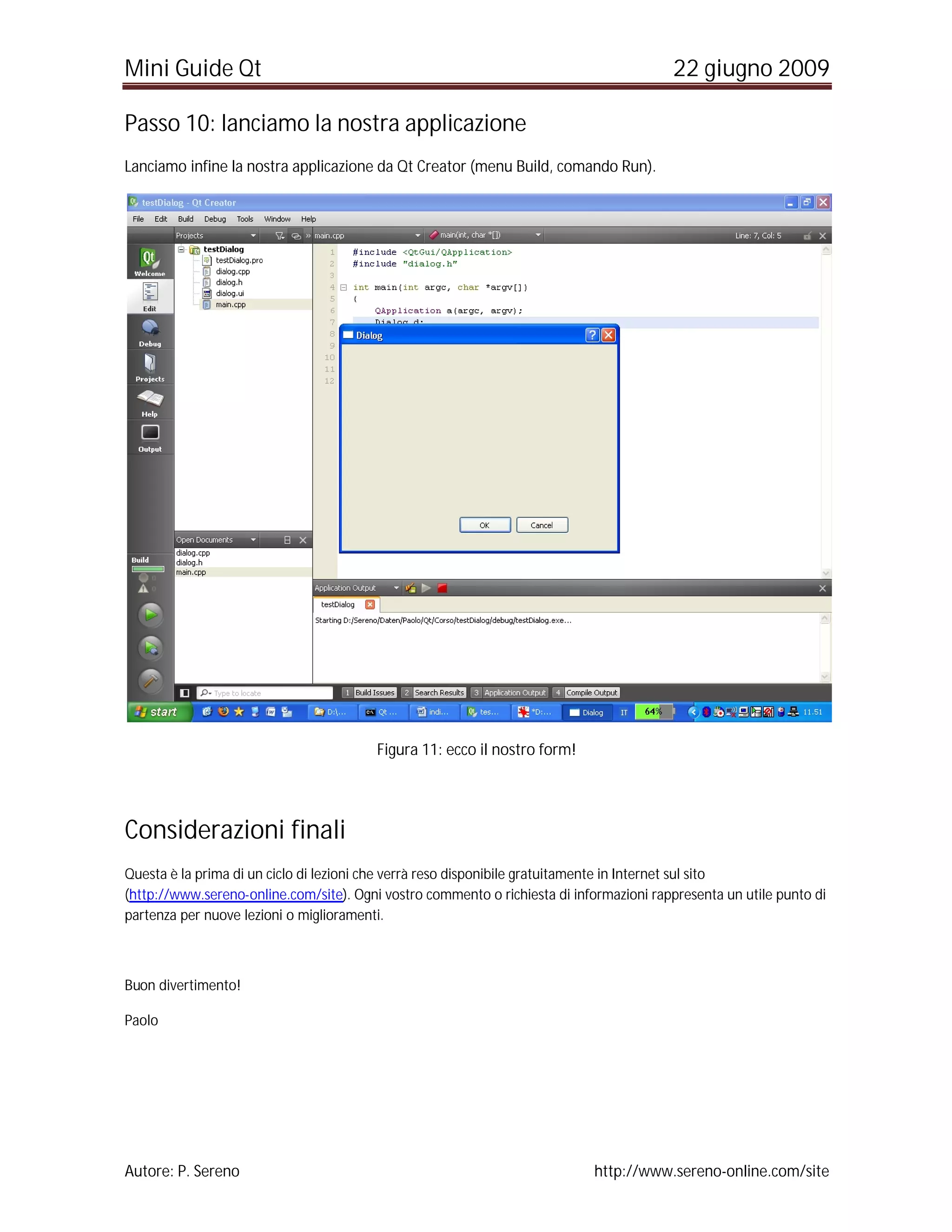 Qt Lezione1: Creare una dialog Window con Qt Creator in 10 semplici ...