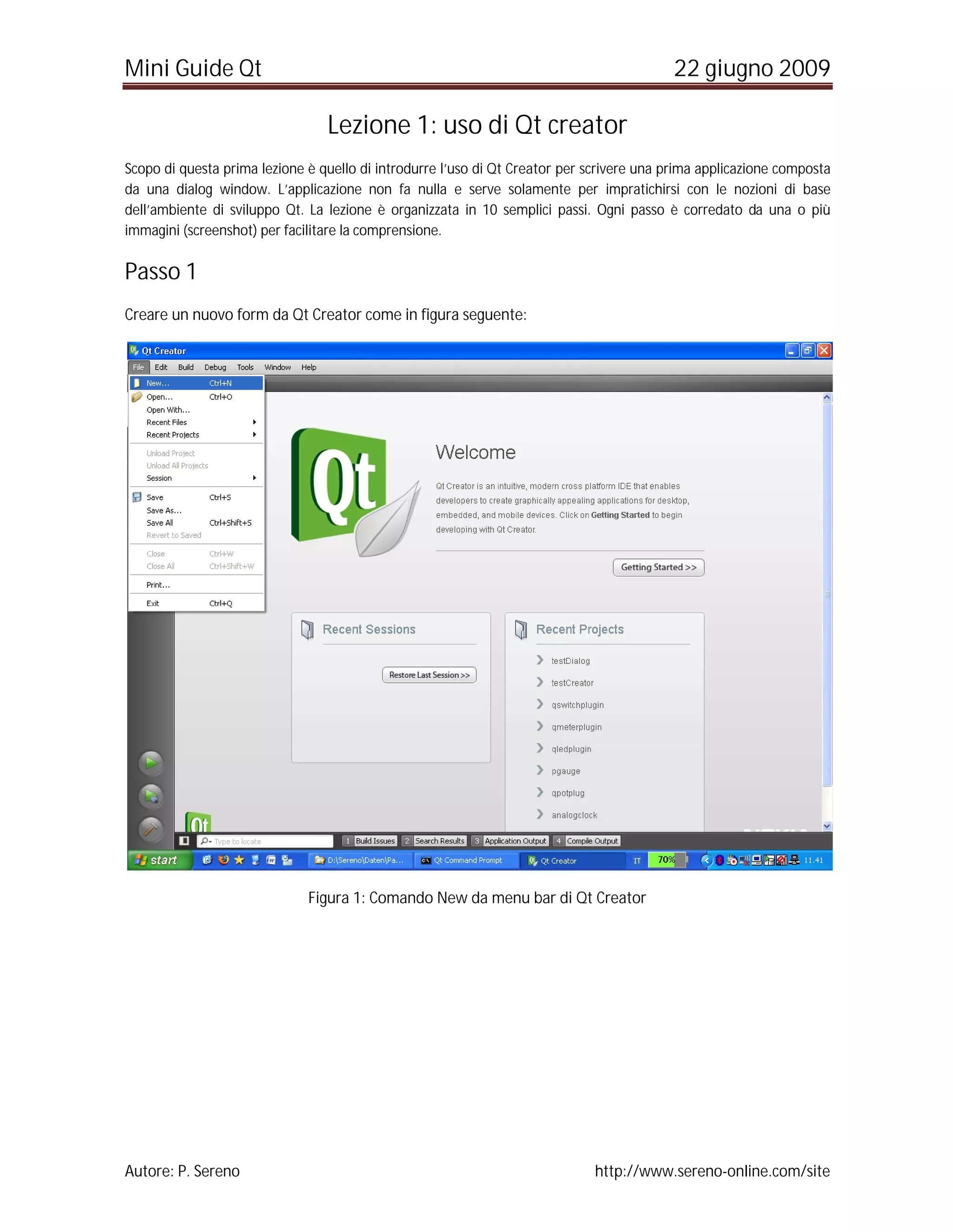 Qt Lezione1: Creare una dialog Window con Qt Creator in 10 semplici passi | PDF | Computer ...