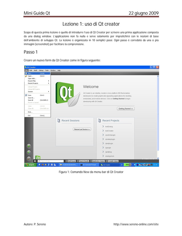 Qt Lezione1: Creare una dialog Window con Qt Creator in 10 semplici passi | PDF | Computer ...
