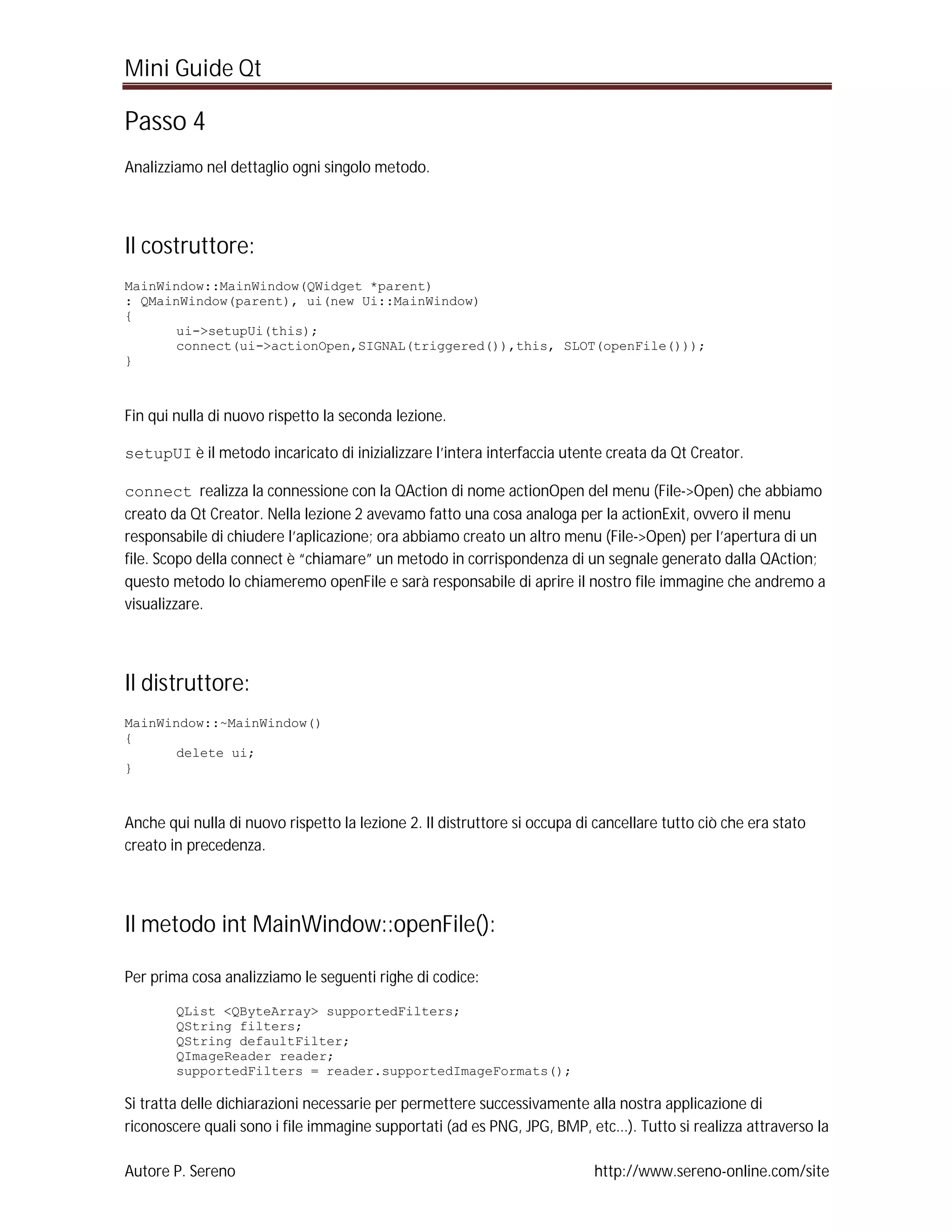 Qt Lezione3: un visualizzatore di immagini | PDF