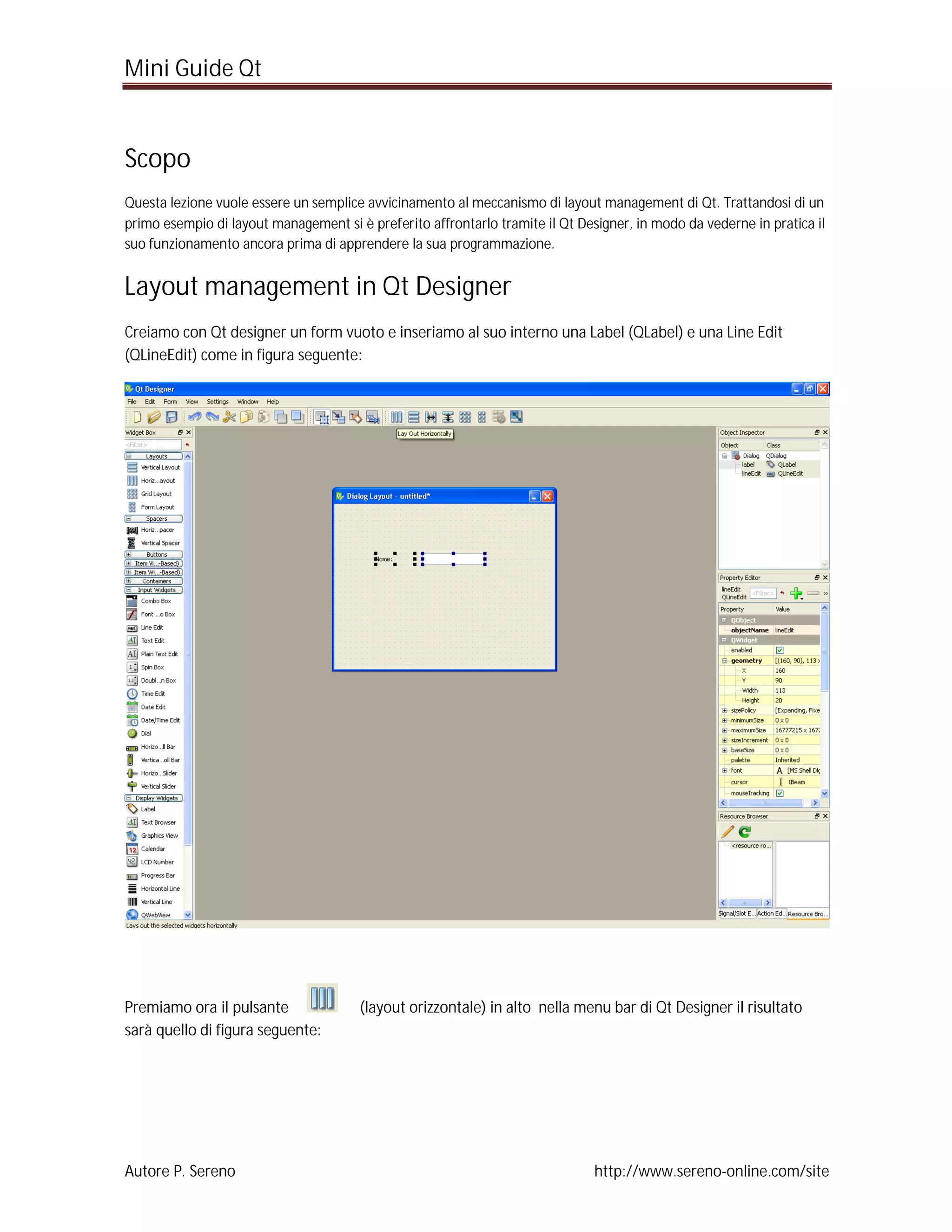 Qt Lezione5: Layout management e Qt Designer | PDF