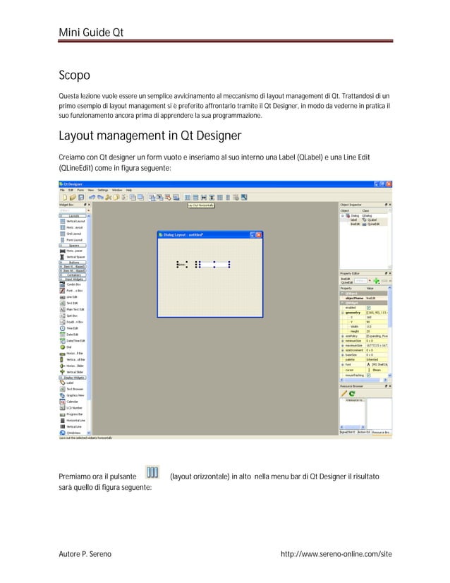 Qt Lezione5: Layout management e Qt Designer | PDF