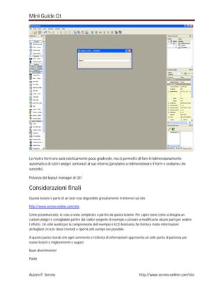 Qt Lezione5: Layout management e Qt Designer | PDF