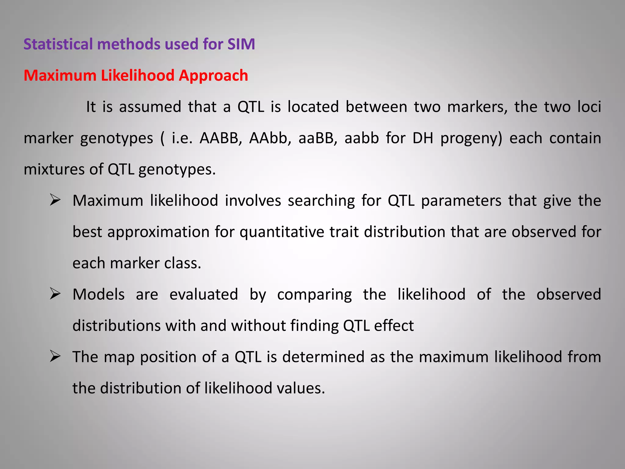 QTL MAPPING & ANALYSIS | PPTX