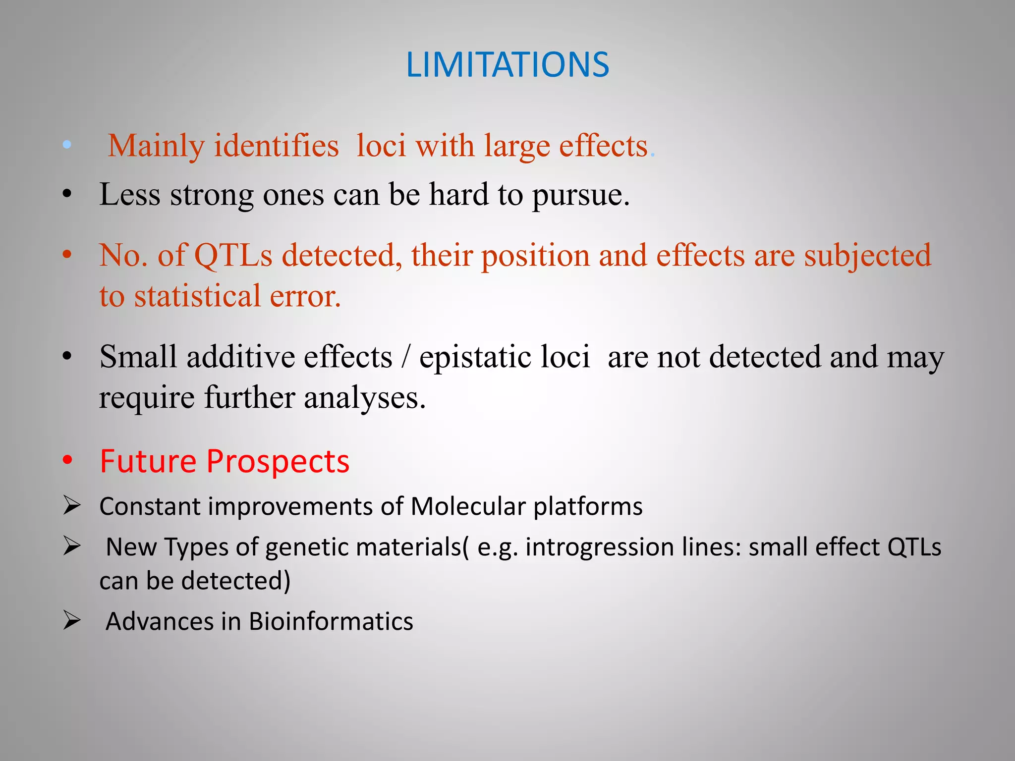 QTL MAPPING & ANALYSIS | PPTX