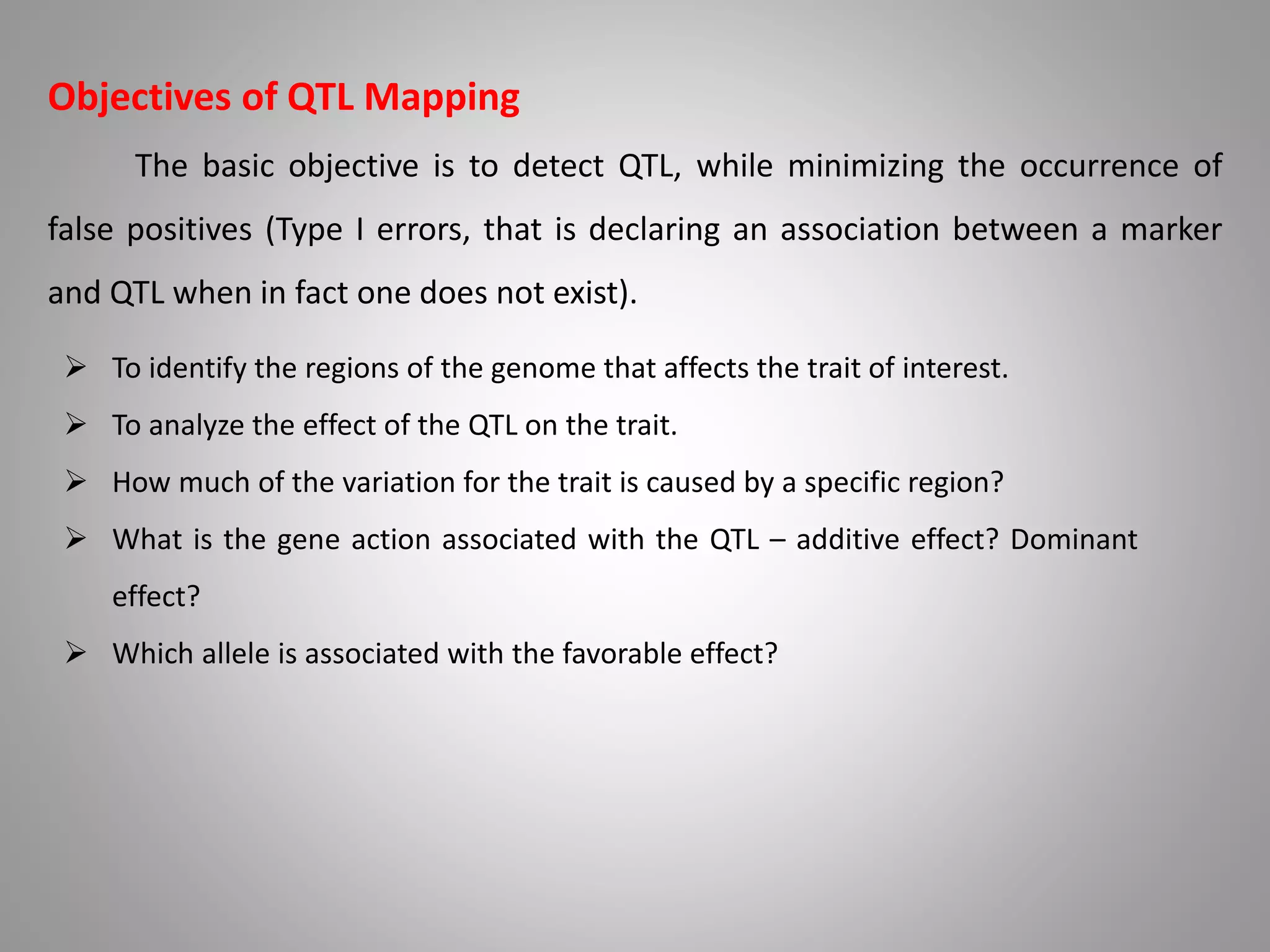 QTL MAPPING & ANALYSIS | PPTX