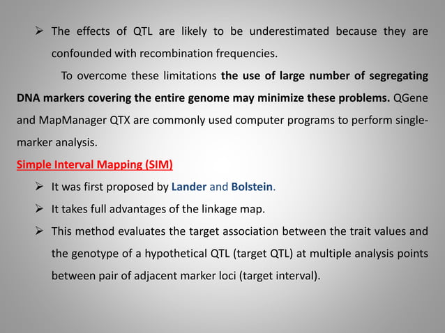 QTL MAPPING & ANALYSIS | PPTX | Genetics | Science