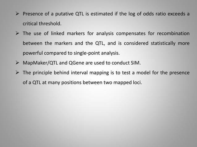 QTL MAPPING & ANALYSIS | PPTX | Genetics | Science