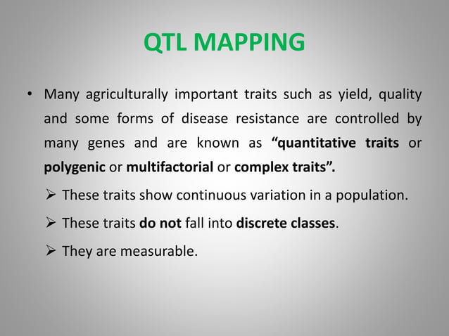 QTL MAPPING & ANALYSIS | PPTX | Genetics | Science