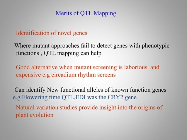 QTL MAPPING & ANALYSIS | PPTX | Genetics | Science