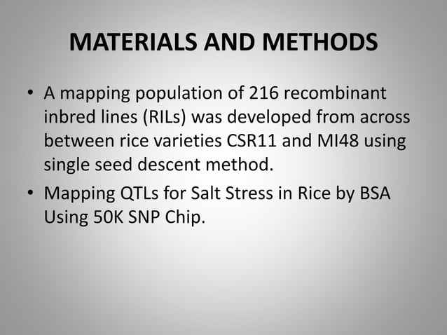 QTL MAPPING & ANALYSIS | PPTX | Genetics | Science