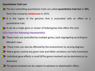 QTL MAPPING & ANALYSIS | PPTX