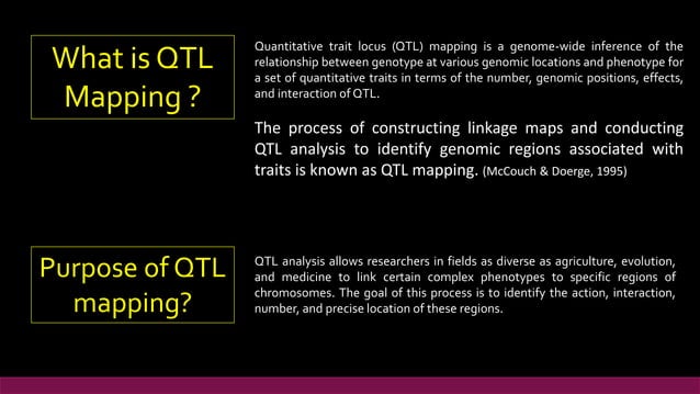 Qtl mapping | PPTX | Genetics | Science