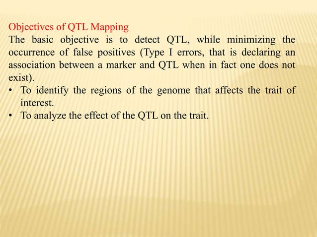 QTL MAPPING.pptx | Genetics | Science