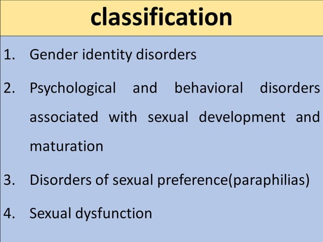 Sexual And Gender Identity Disorder