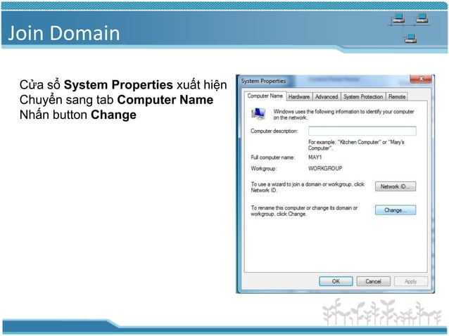 Hướng dẫn nâng cấp Windows Server 2008 lên thành Domain Controller | PPTX