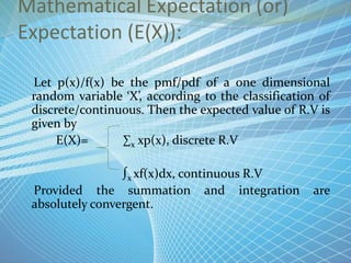 random variables-descriptive and contincuous | PPT