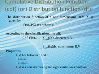 random variables-descriptive and contincuous | PPT