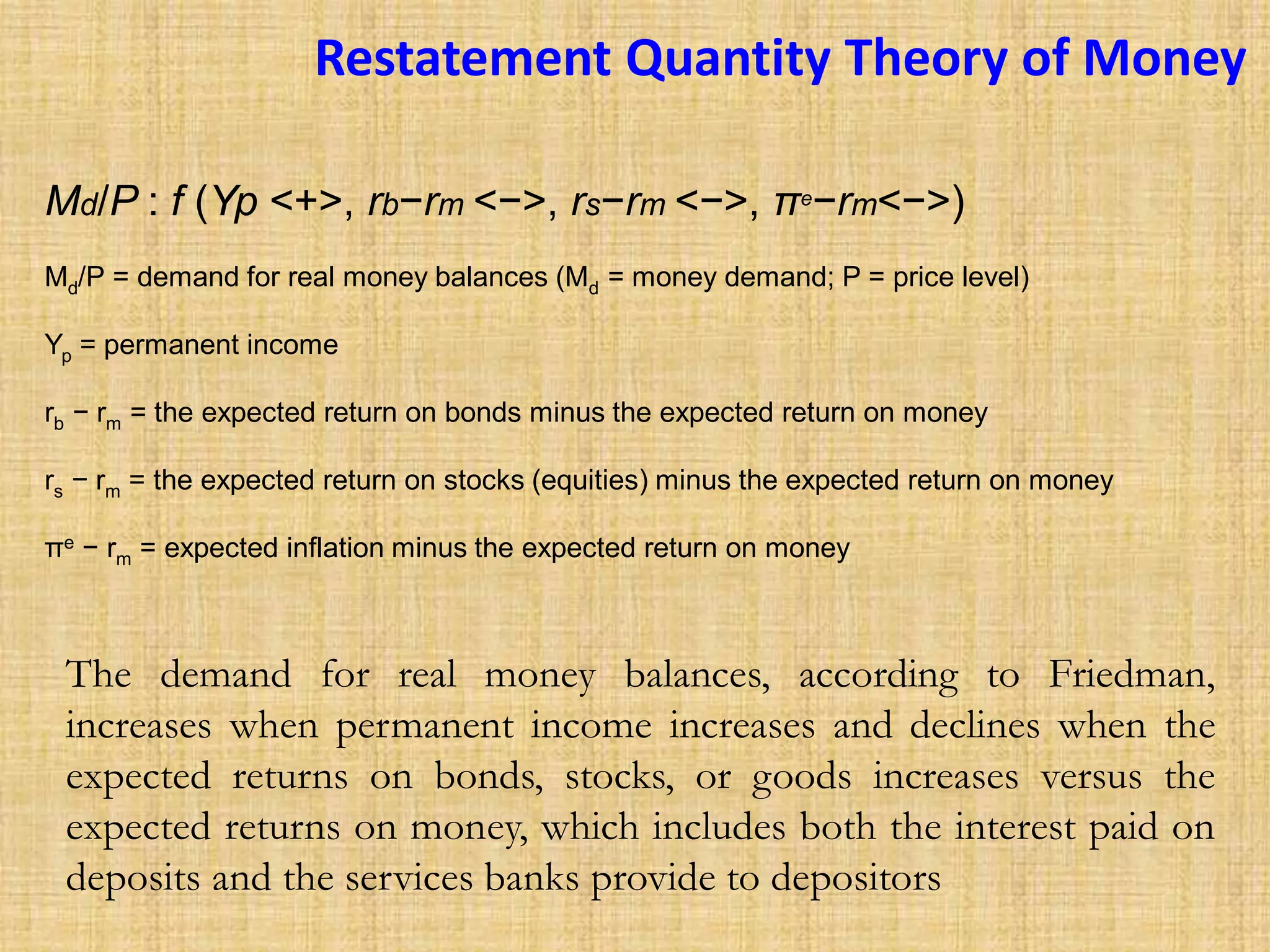 Quantity Theory of Money | PDF