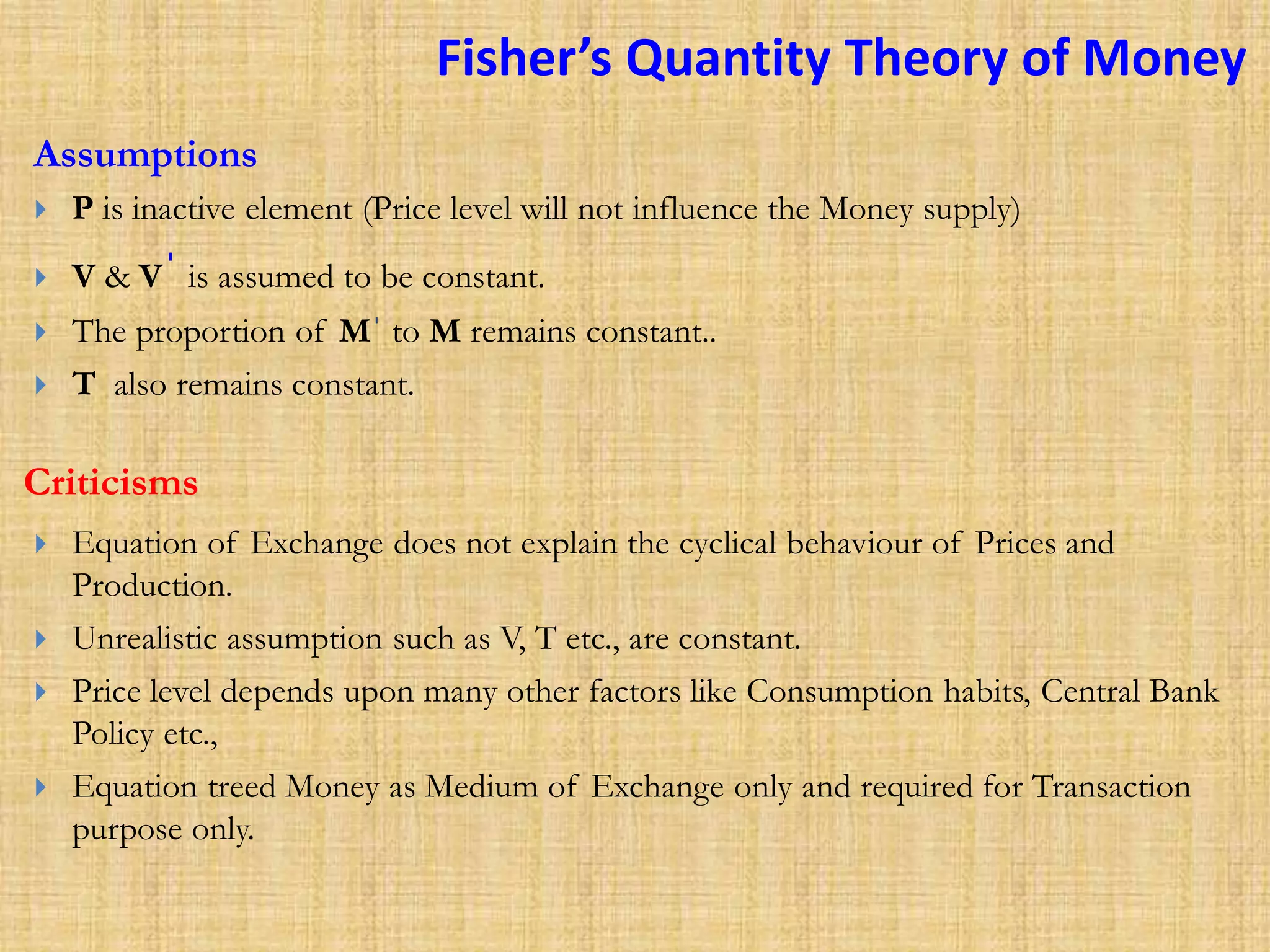 Quantity Theory of Money | PDF