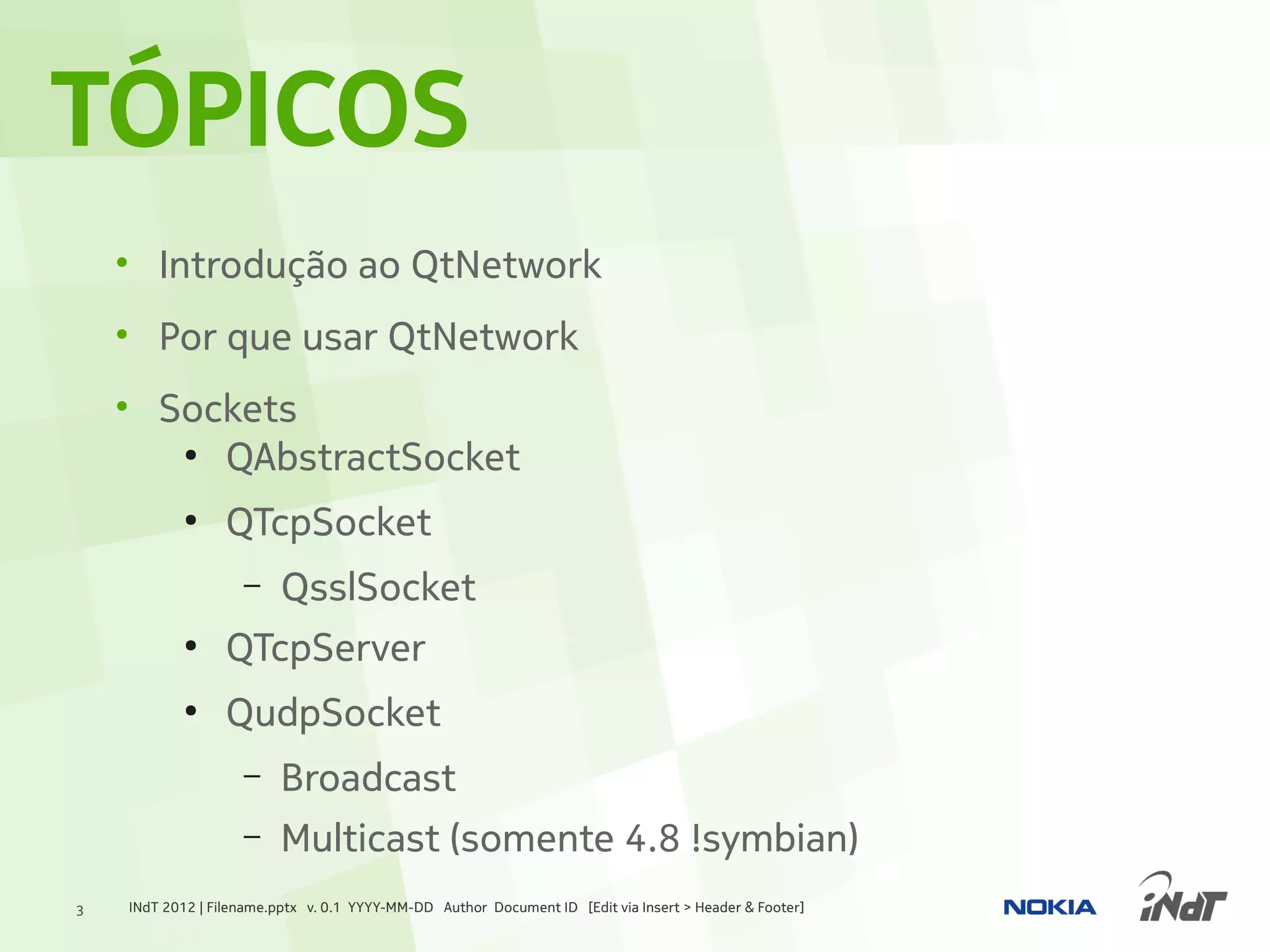 Qt Network Explained (Portuguese) | PDF