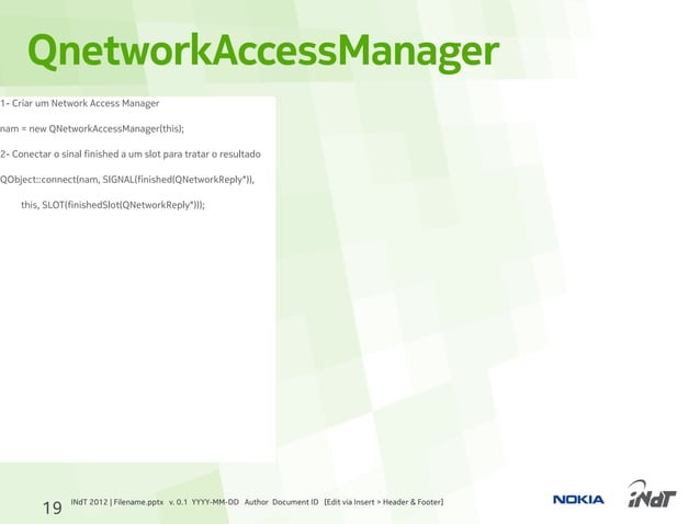 Qt Network Explained (Portuguese) | PPT