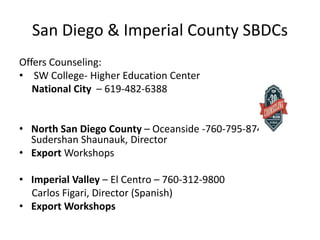 SBA Services with Export Trade | PPT