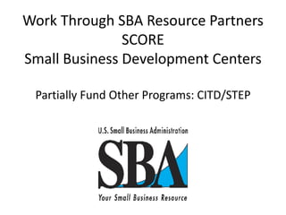 SBA Services with Export Trade | PPT