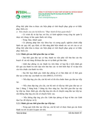 Quy trình đào tạo, đánh giá cán bộ thanh tra GPs | DOCX