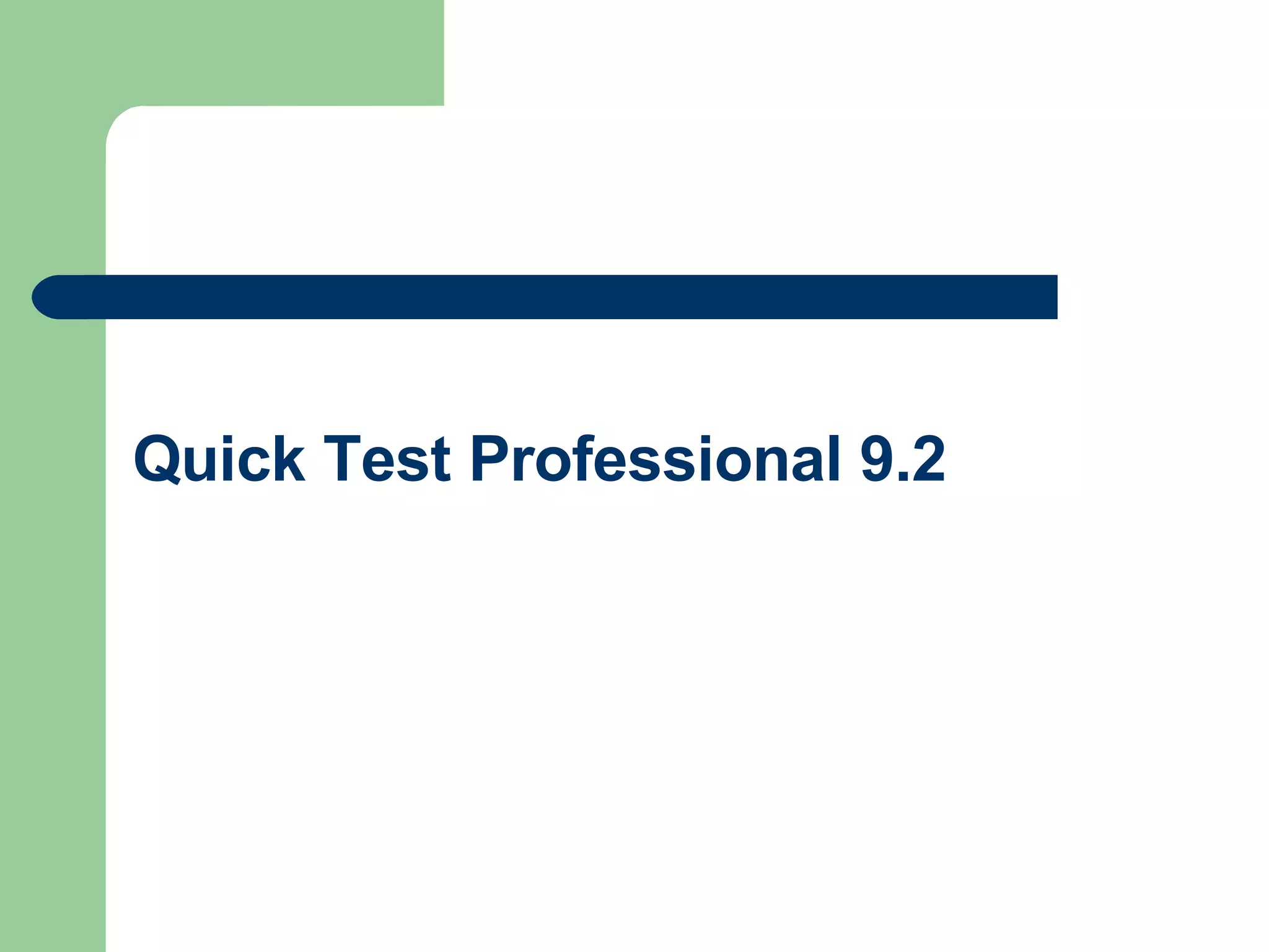 Qtp 92 Tutorial769 | PPT